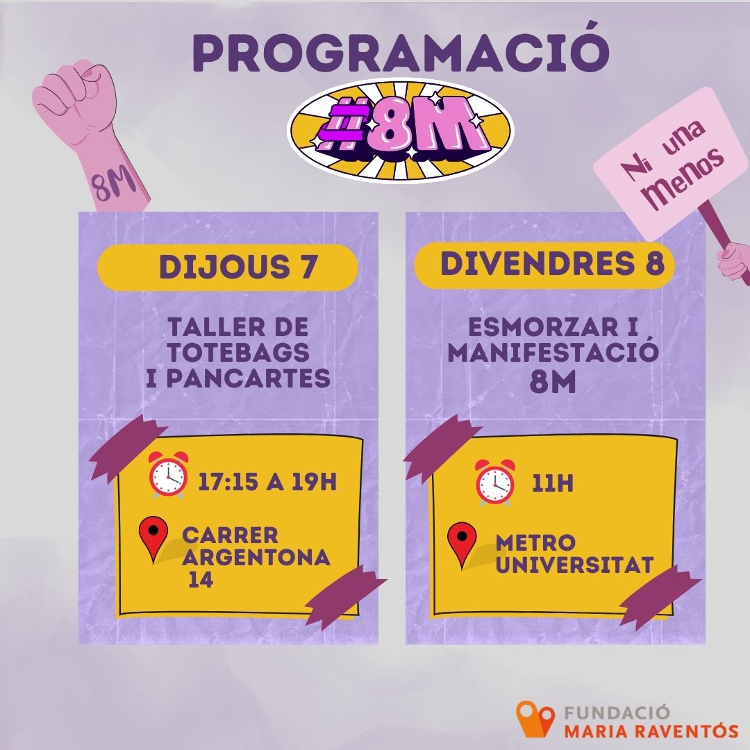 8 de març: dones conscients i unides pels nostres drets - Fundació ...